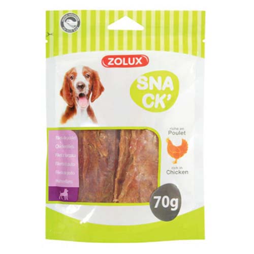 Zolux Dog Chicken Fillet Snacks 70g – Bayt Al Aleefa Pet House بيت ...